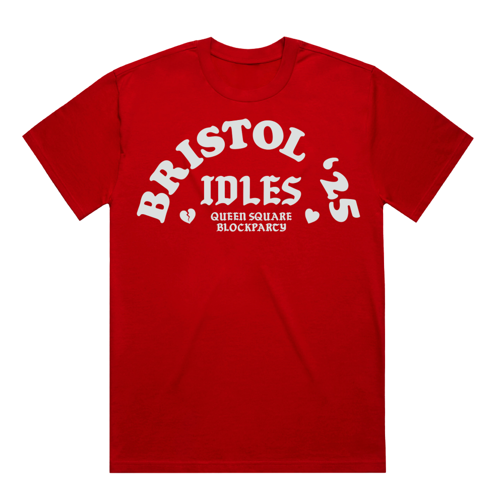 Queen Square Block Party Flocked T-Shirt - IDLES Official Store